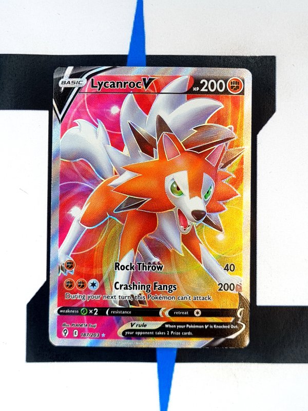Lycanroc V EVS 187 - Evolving Skies englische Pokemon Karten